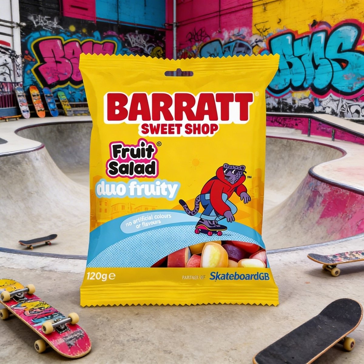 Barratt Sweet Shop Fruit Salad Duo Fruity Bag 120g — Happy Candy UK LTD