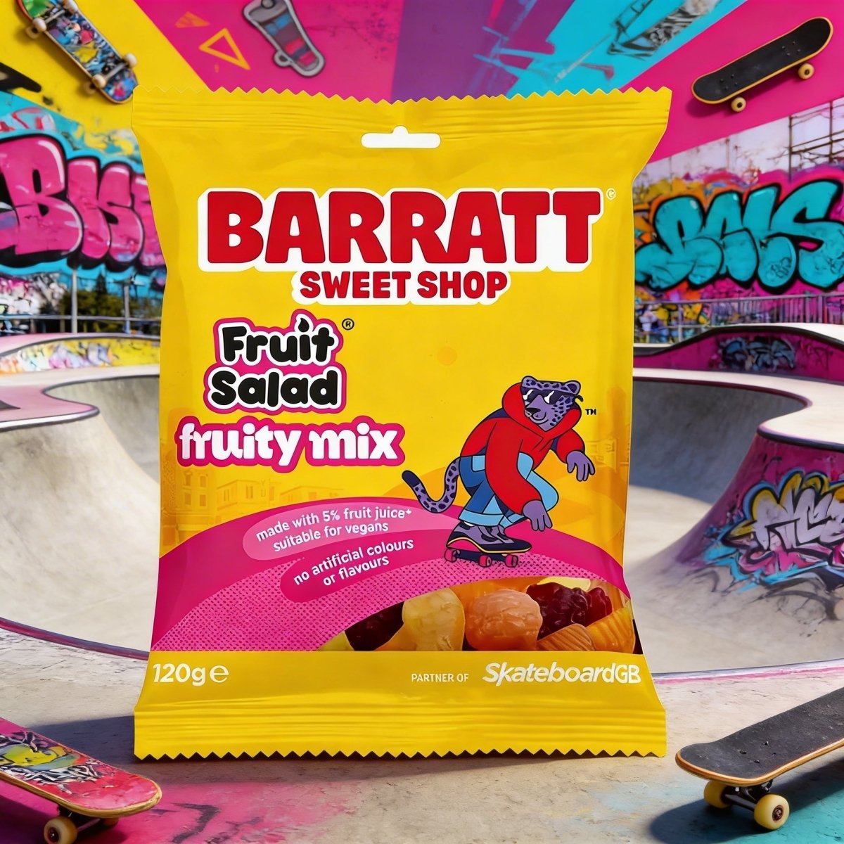 Barratt Sweet Shop Fruit Salad Fruity Mix Bag 120g — Happy Candy UK LTD