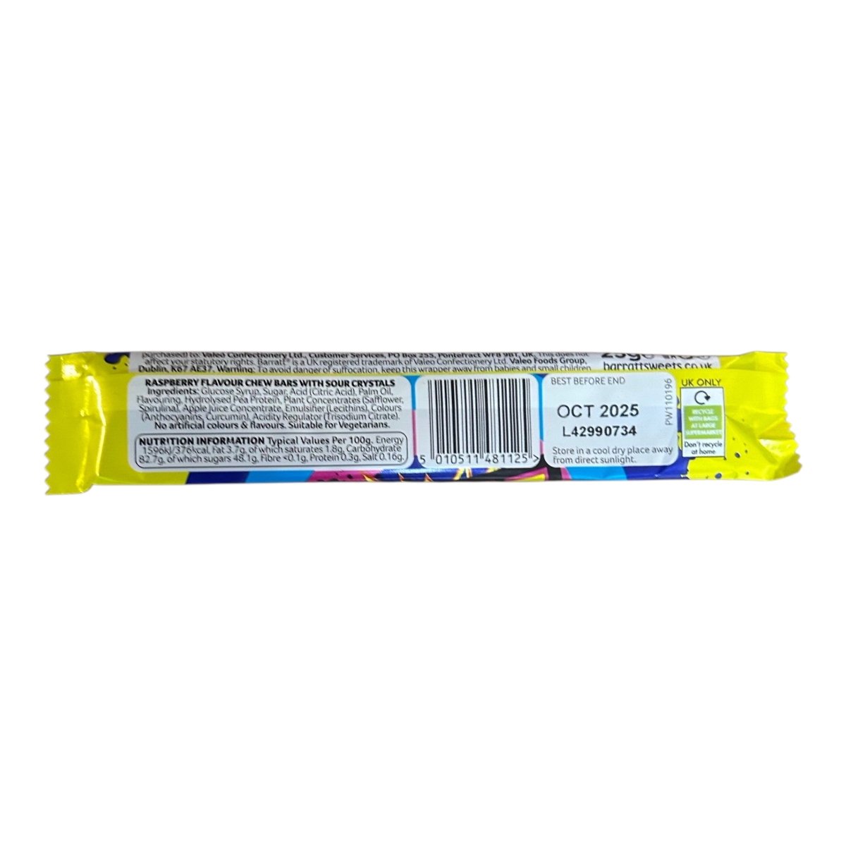 Barratt Wham Extreme Bar 3 Pack (3 x 25g) — Happy Candy UK LTD