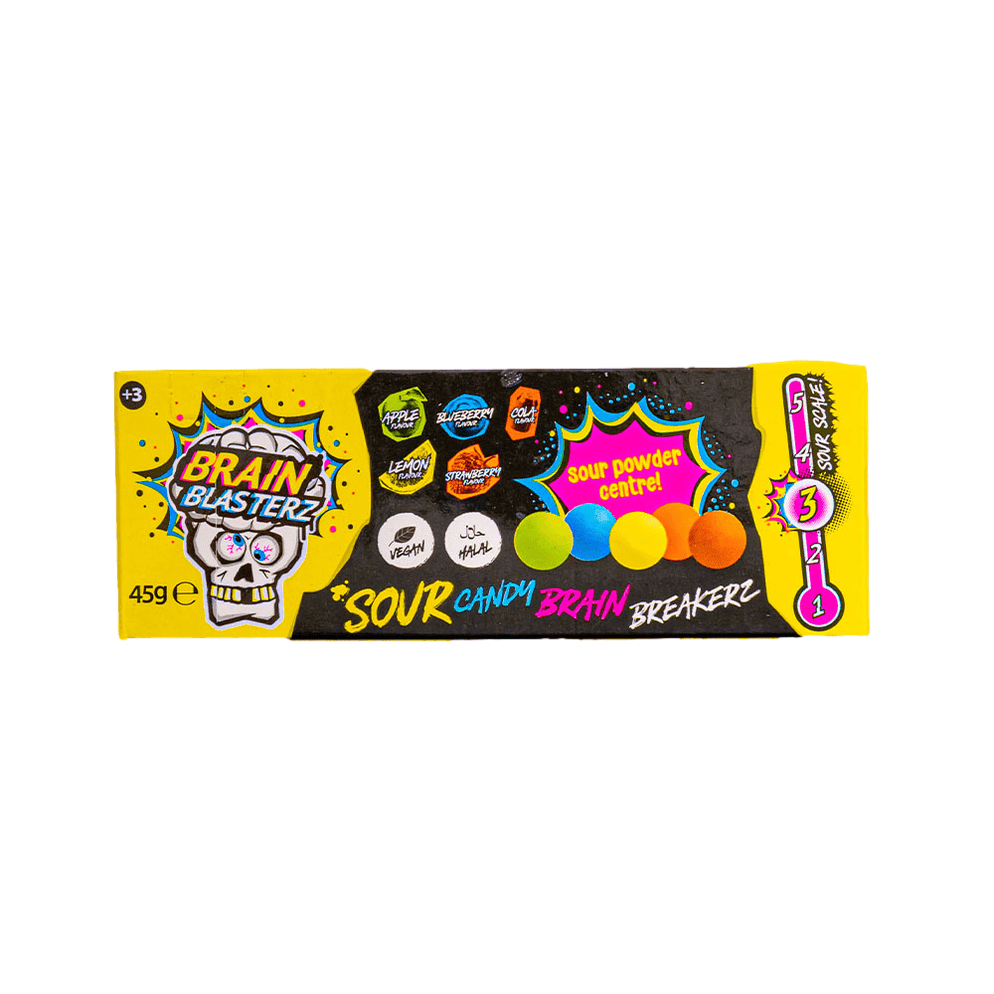 BRAIN BLASTERZ Sour Candy Brain Breakerz 45g — Happy Candy UK LTD