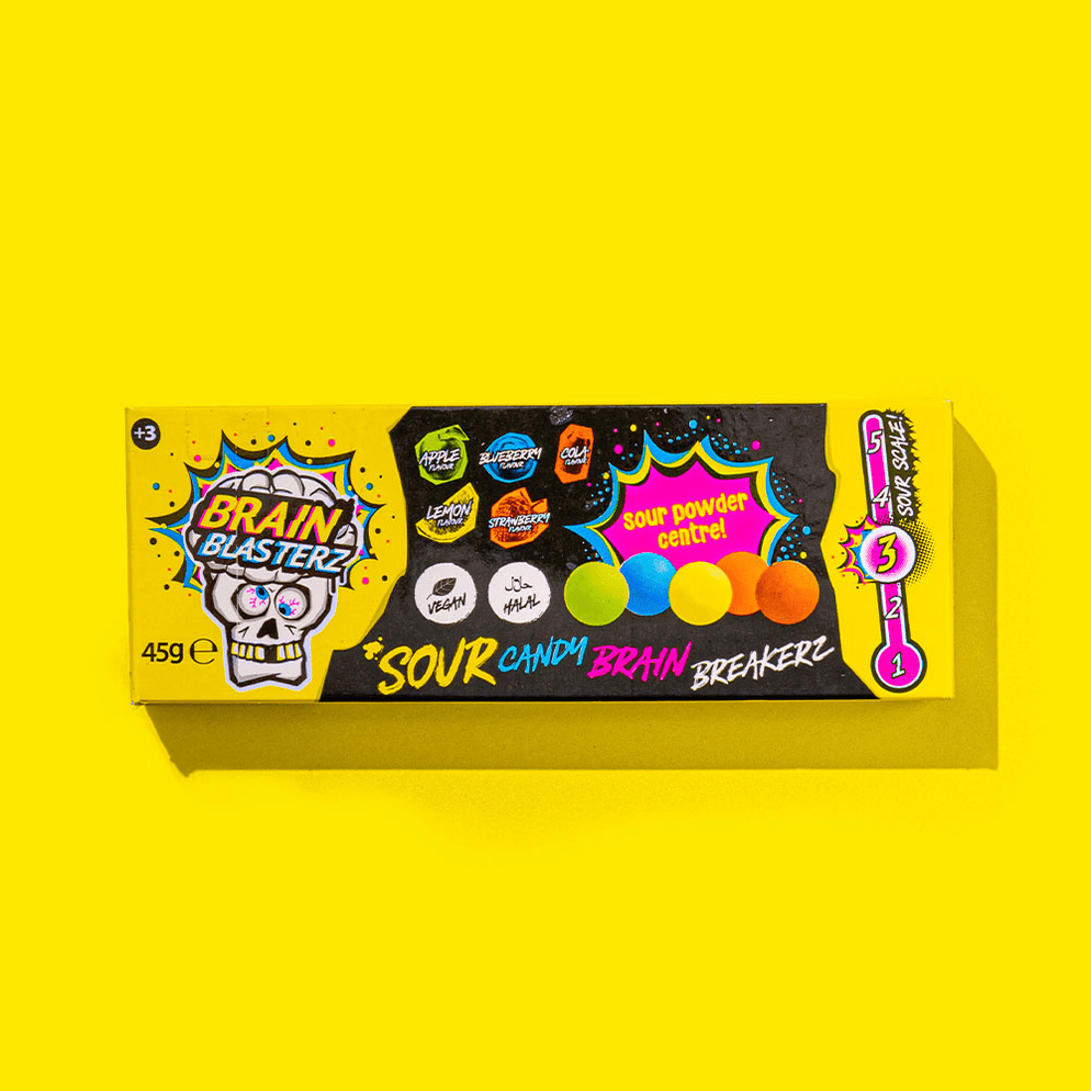 BRAIN BLASTERZ Sour Candy Brain Breakerz 45g — Happy Candy UK LTD