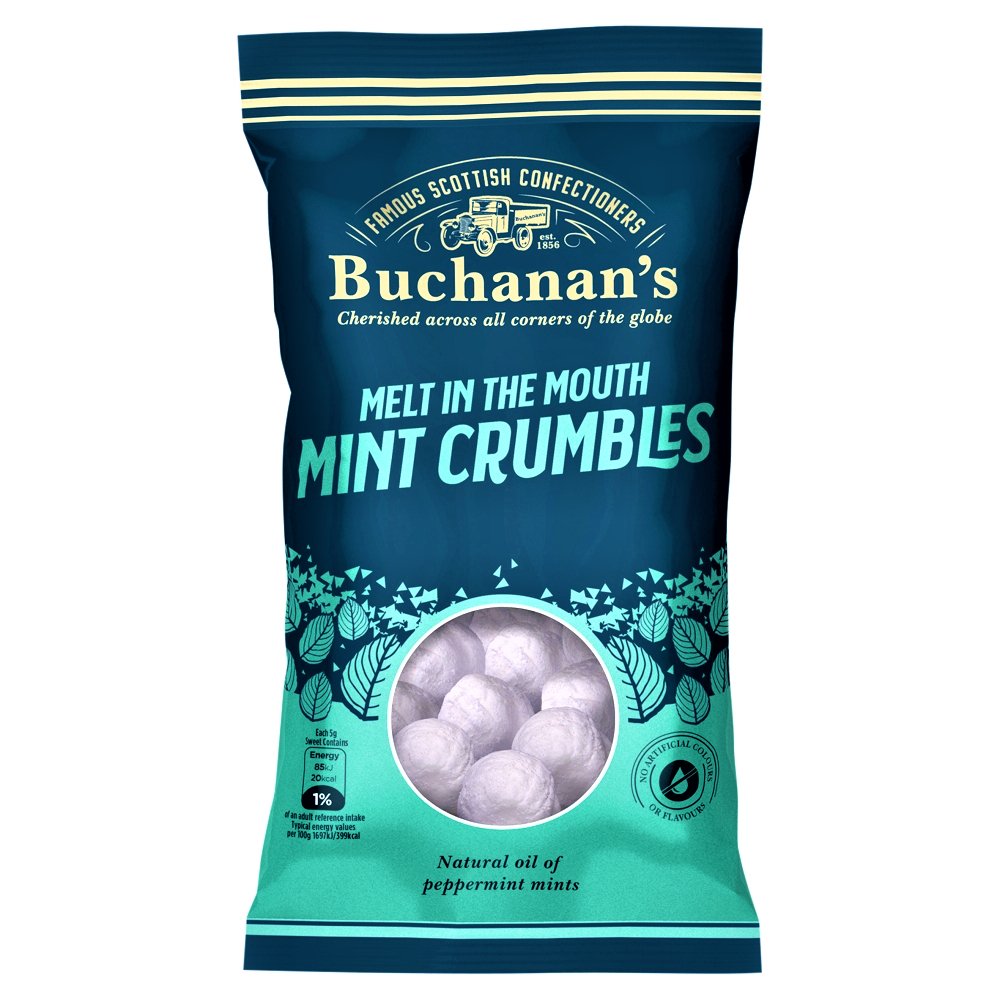 Buchanan's Melt in the Mouth Mint Crumbles Bags 140g — Happy Candy UK LTD