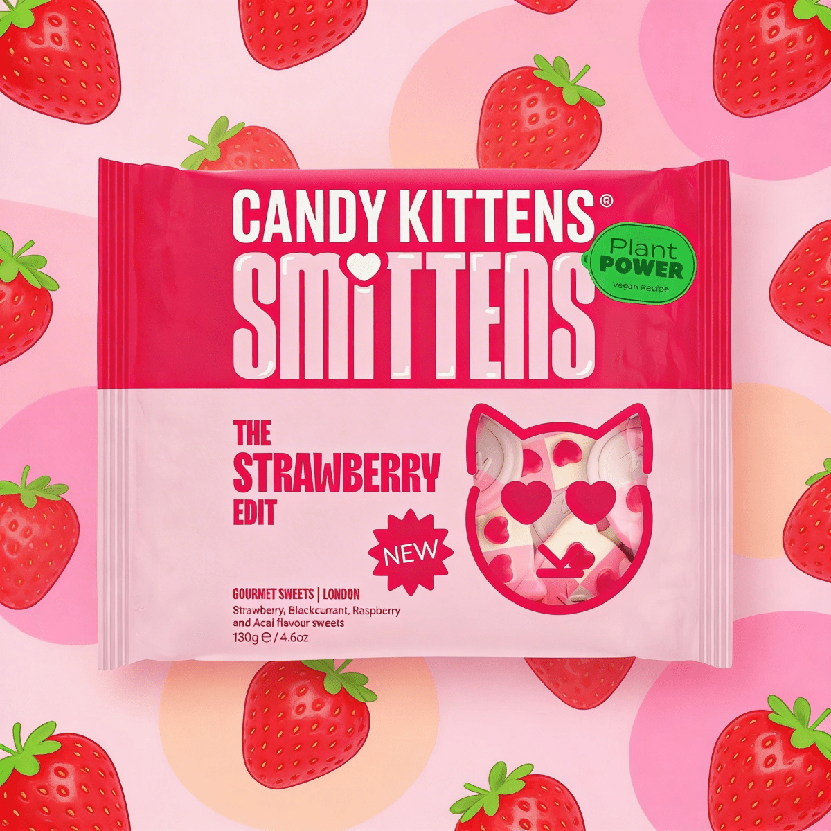 Candy Kittens Smittens Strawberry Edit Vegan Gourmet Sweets 130g ...