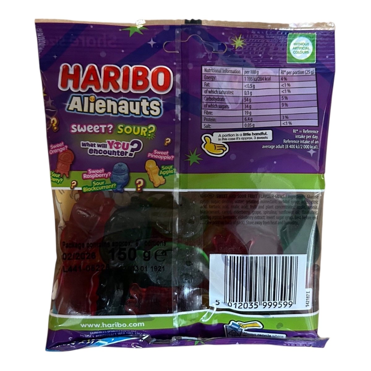 Haribo Alienauts Sweet or Sour? NEW Share Bag 150g — Happy Candy UK LTD