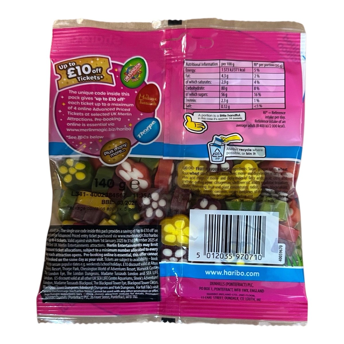 Haribo Balla Blooms LIMITED EDITION Share Bag 140g — Happy Candy UK LTD