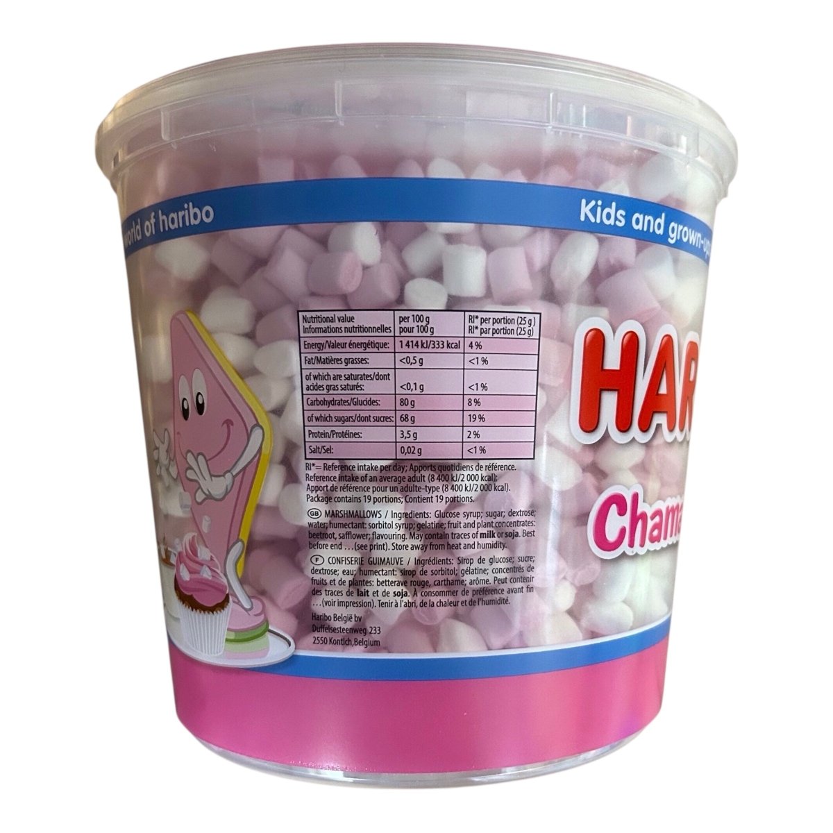 Haribo Chamallows Minis Pink & White Party Tub 475g — Happy Candy UK LTD