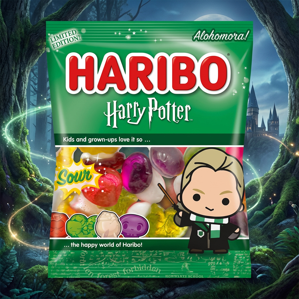 Haribo HARRY POTTER LIMITED EDITION Draco Malfoy Sweets Share Bag 160g ...