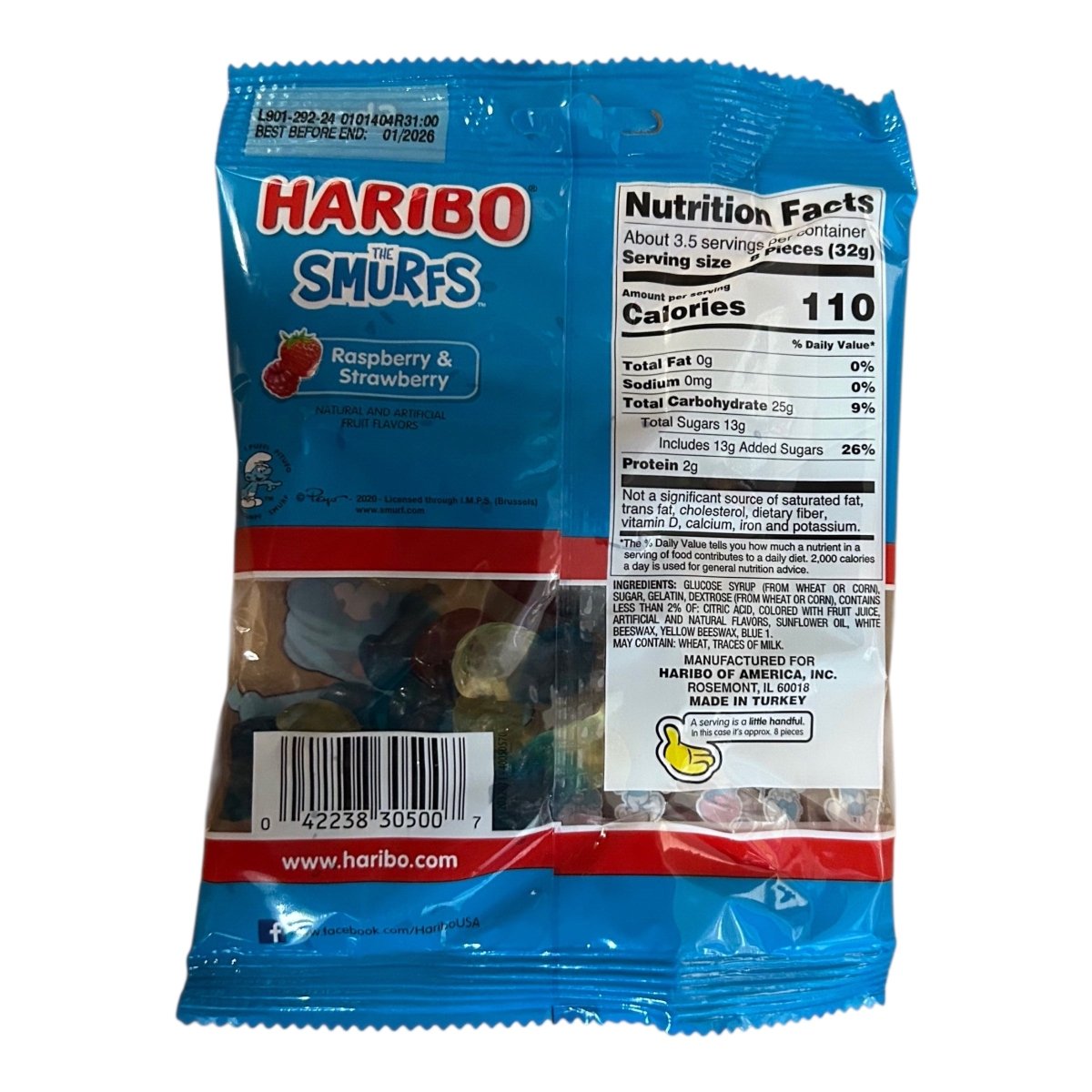 Haribo Smurfs Share Bag (USA) 113g — Happy Candy UK LTD