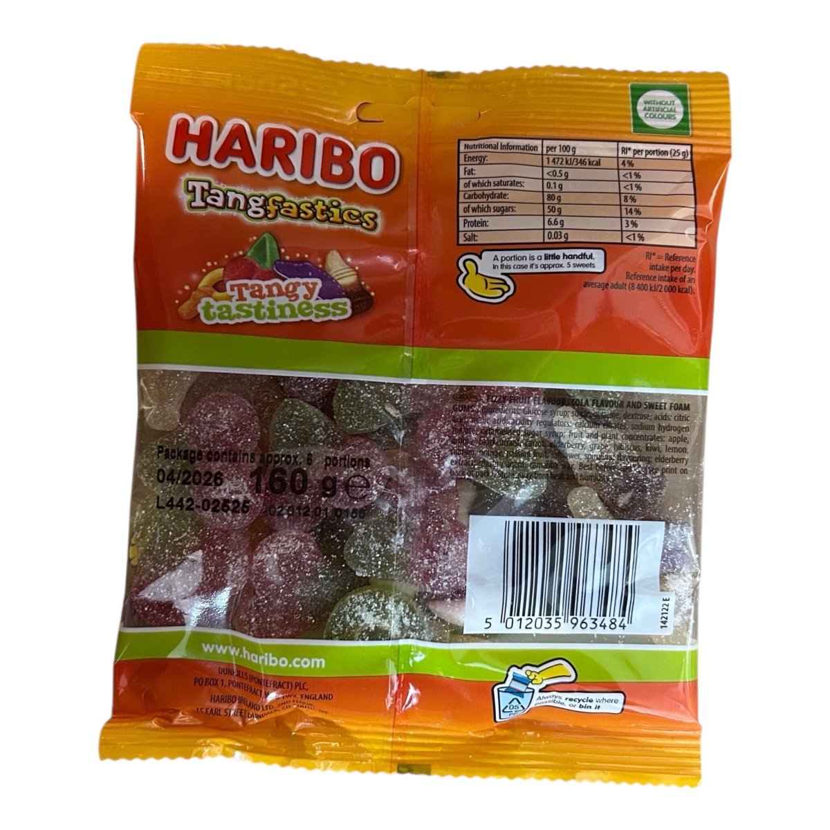 Haribo Tangfastics Share Bag 160g — Happy Candy UK LTD
