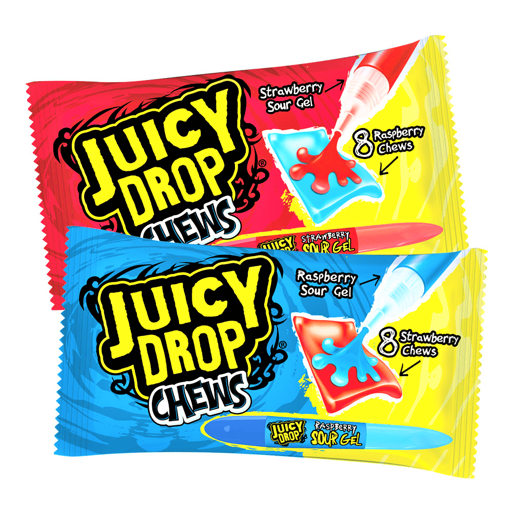 Juicy Drop Chews Strawberry & Raspberry — Happy Candy UK LTD