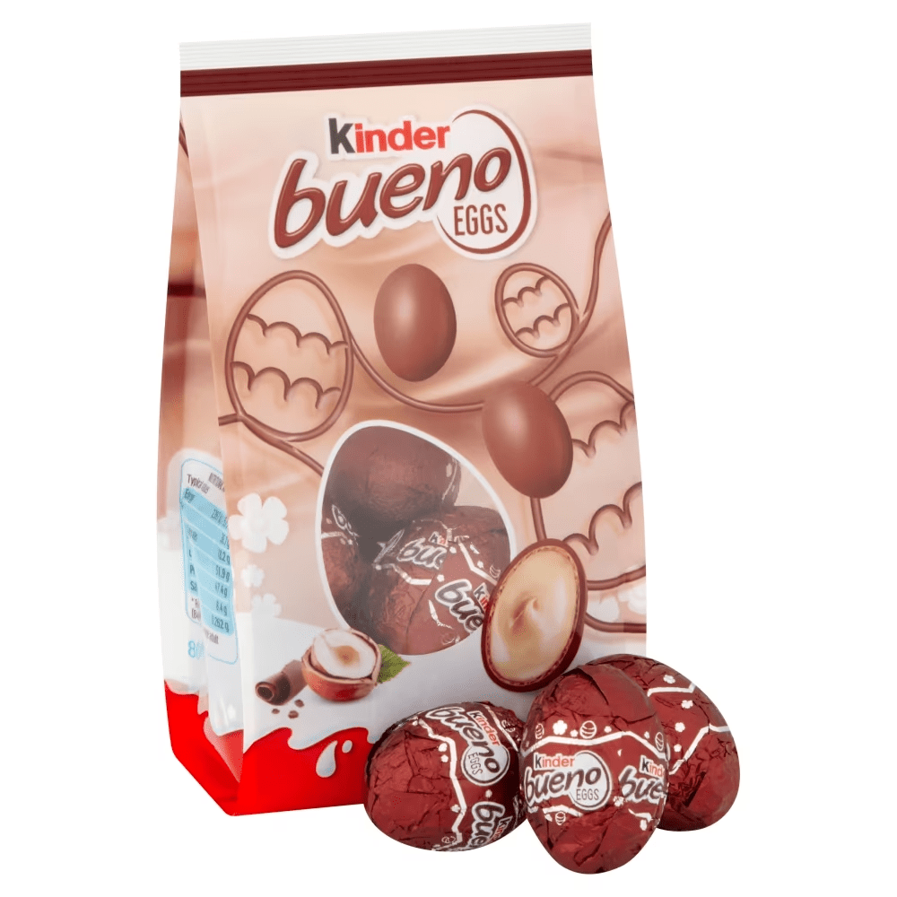Kinder Bueno Milk Chocolate & Hazelnut Mini Easter Eggs Bag 80g — Happy ...