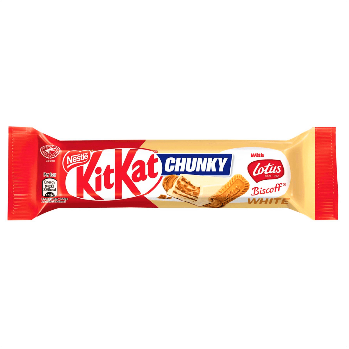 Kit Kat Chunky Lotus Biscoff White Chocolate Bar 42g — Happy Candy UK LTD