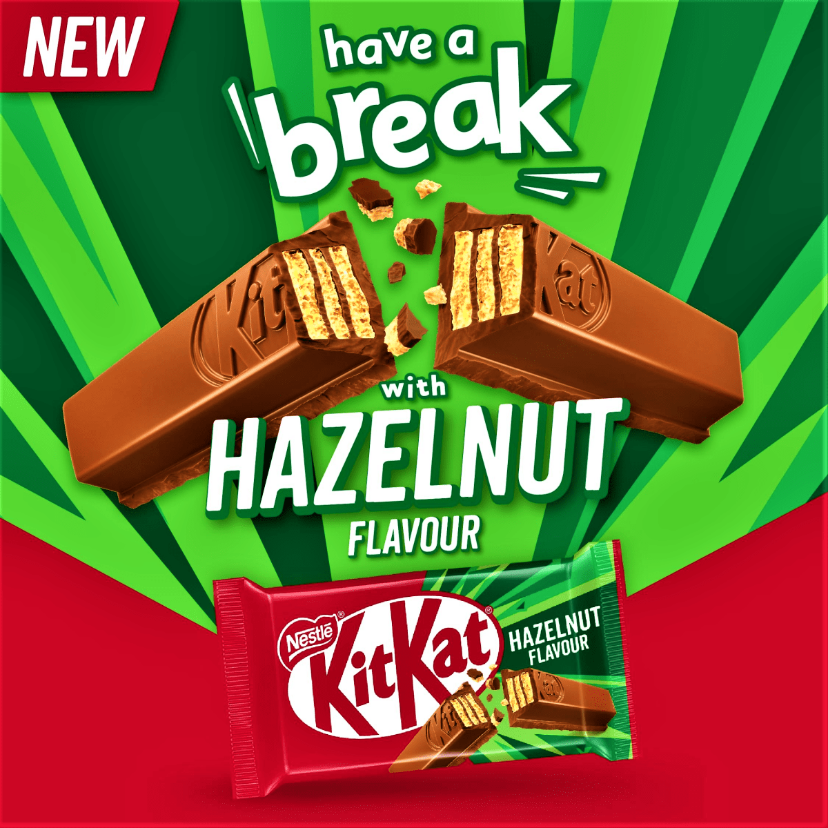 Kit Kat Hazelnut 4 Finger Chocolate Bar 41.5g — Happy Candy UK LTD