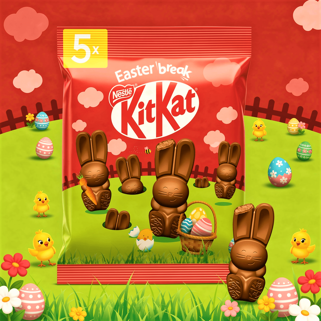 Kit Kat Milk Chocolate Easter Mini Bunnies 5 Pack Multipack 55g — Happy ...
