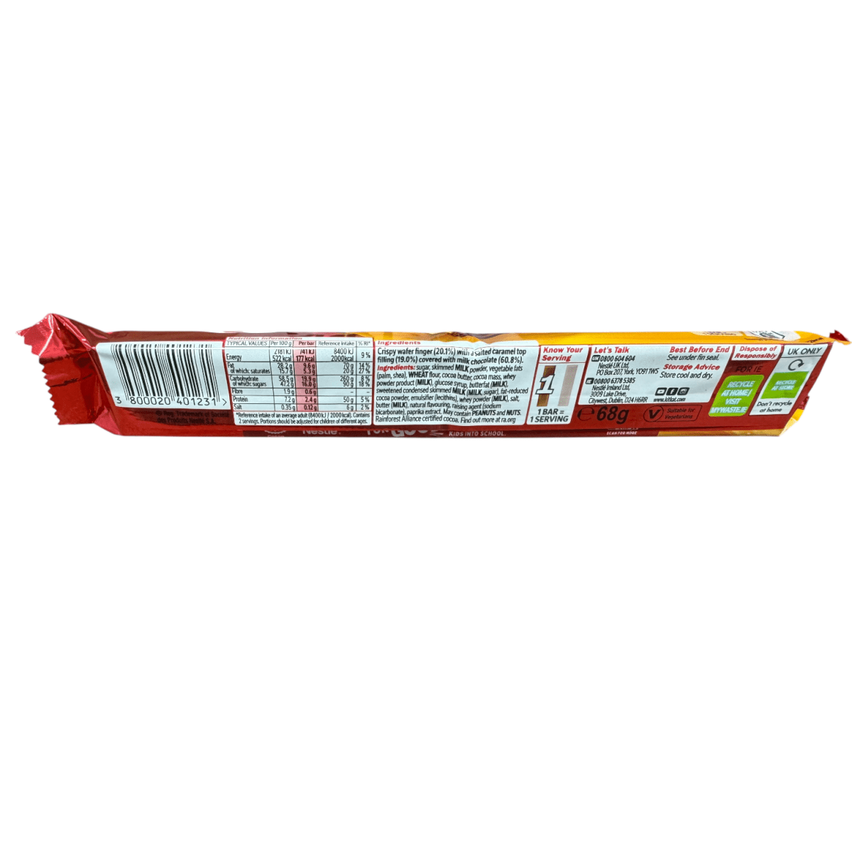 KitKat Chunky Duo SALTED CARAMEL Milk Chocolate Bar 68g — Happy Candy ...