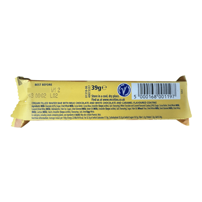 McVitie's GOLD BILLIONS WAFER Chocolate Bar 39g — Happy Candy UK LTD