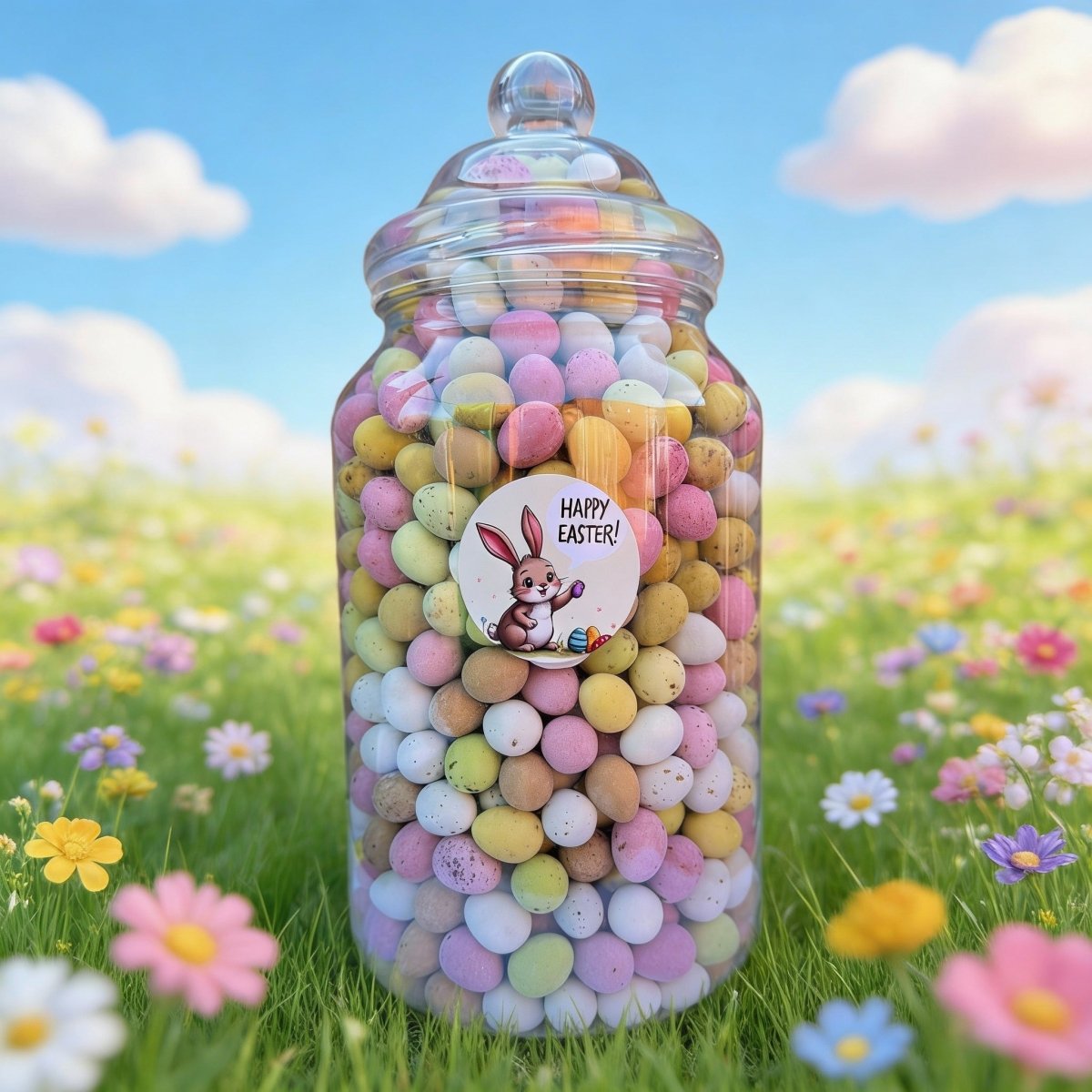 Milk Chocolate EASTER Mini Eggs Jar (750 eggs 2.9kg) — Happy Candy UK LTD