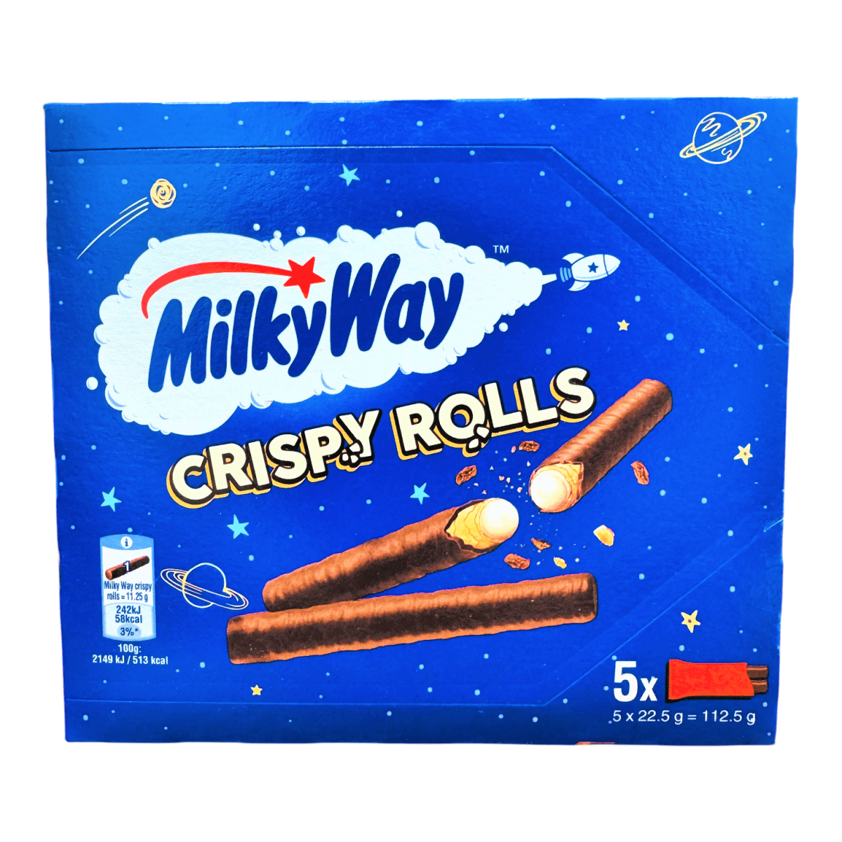 Milky Way Milk Chocolate Crispy Rolls Snack Bar 5 Pack Multipack 112.5 ...