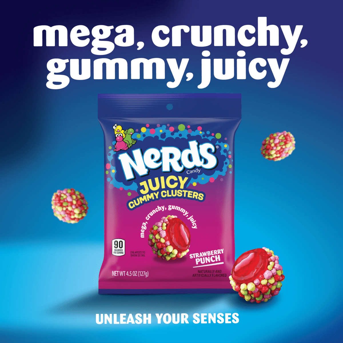 NERDS JUICY Gummy Clusters Strawberry Punch (USA) 127g — Happy Candy UK LTD