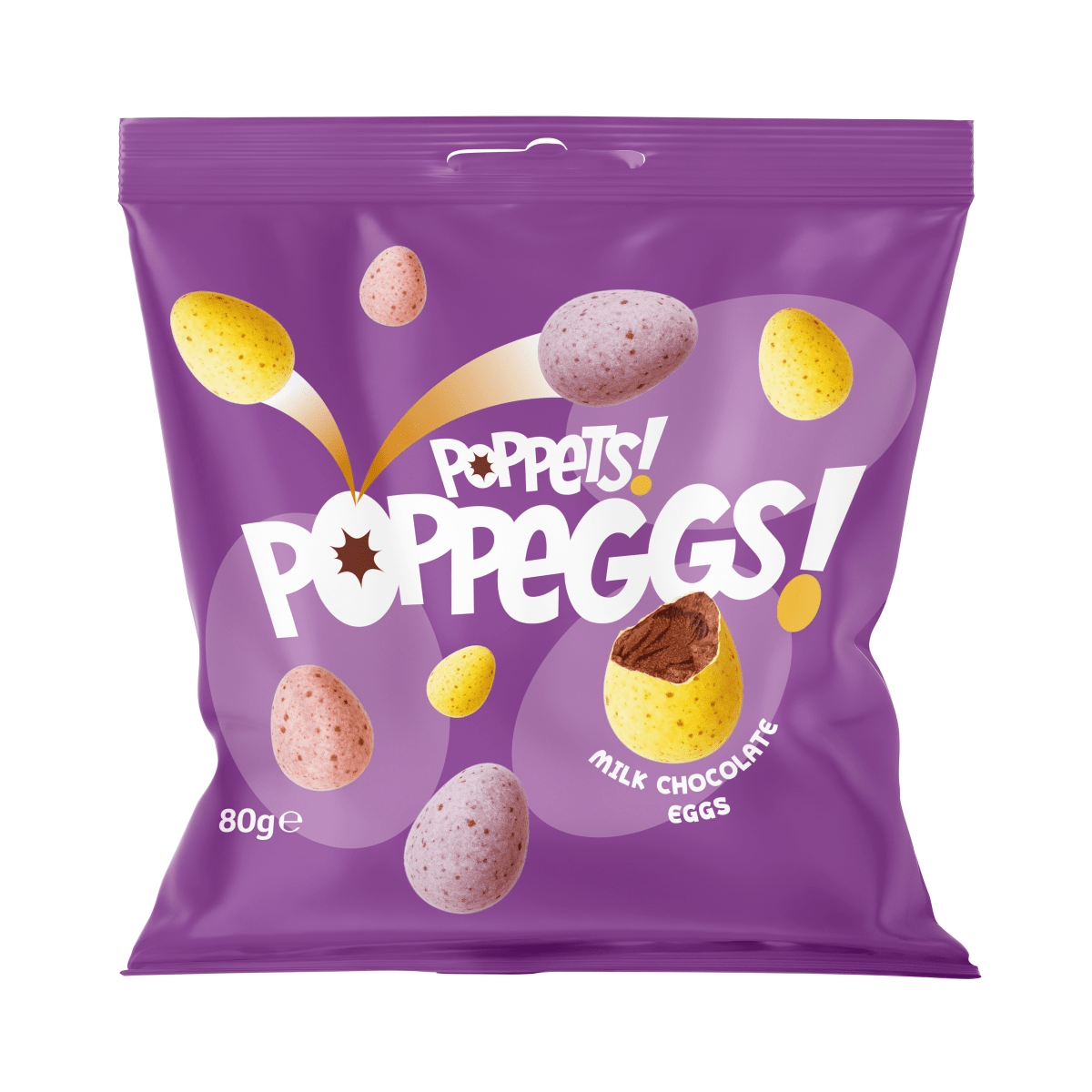 Poppets Poppeggs Milk Chocolate Eggs 80g — Happy Candy UK LTD