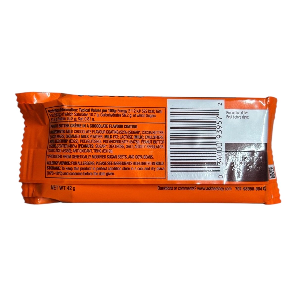 Reese's Milk Chocolate Peanut Butter Cups 42g — Happy Candy UK LTD