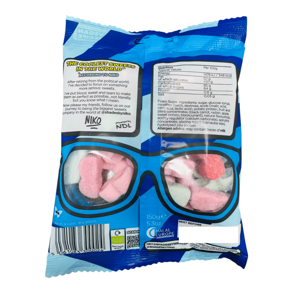 Shades by Niko The Originals Sweet Bag 150g — Happy Candy UK LTD