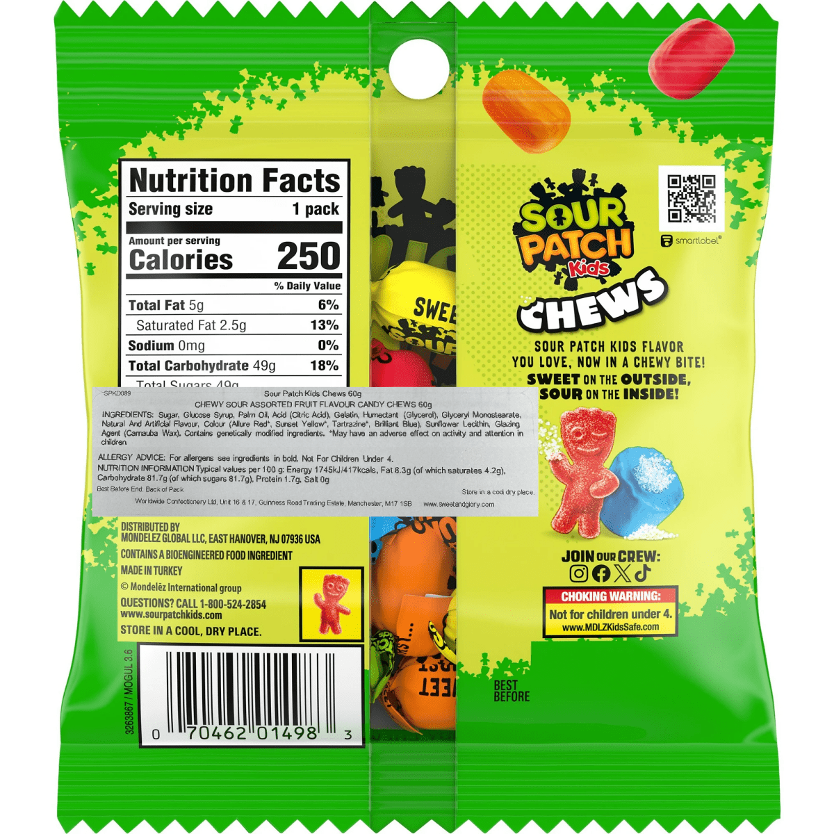 Sour Patch Kids Chews (IMPORT) 60g — Happy Candy UK LTD