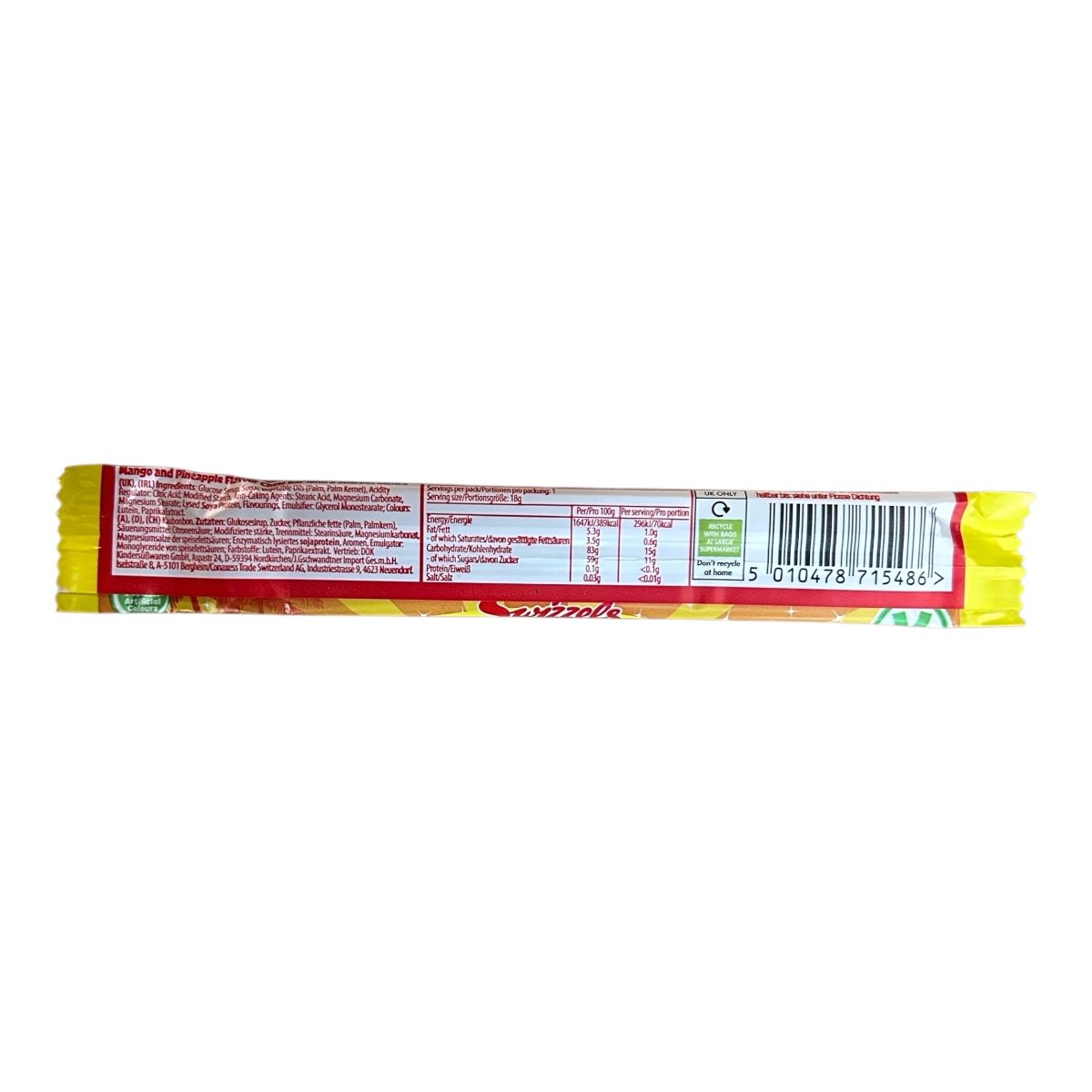 Swizzels Refreshers TROPICAL Mango & Pineapple Chew Bar 4 Pack — Happy ...