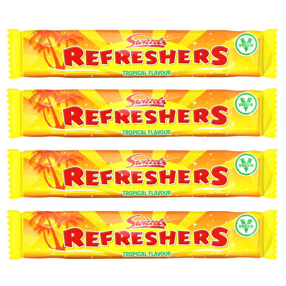 Swizzels Refreshers TROPICAL Mango & Pineapple Chew Bar 4 Pack — Happy ...