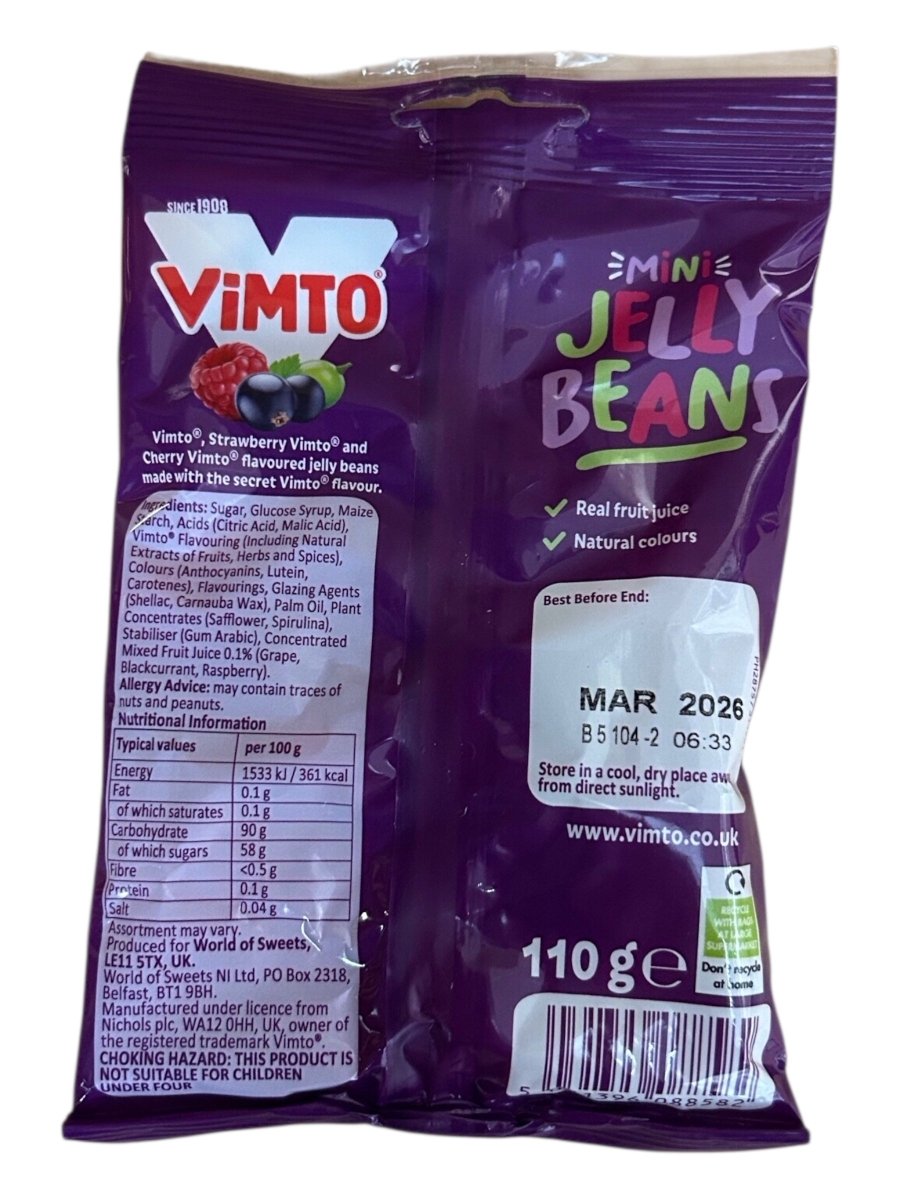 Vimto Mini Jelly Beans Share Bag 110g — Happy Candy UK LTD