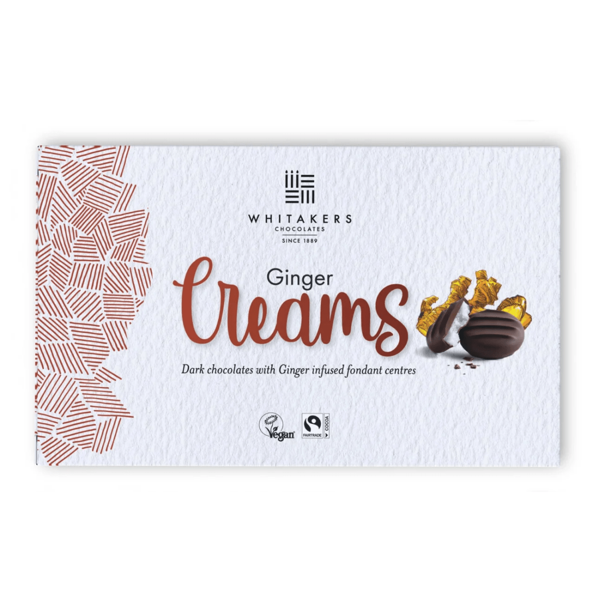 Whitakers Dark Chocolate Ginger Fondant Creams Gift Box 150g — Happy ...