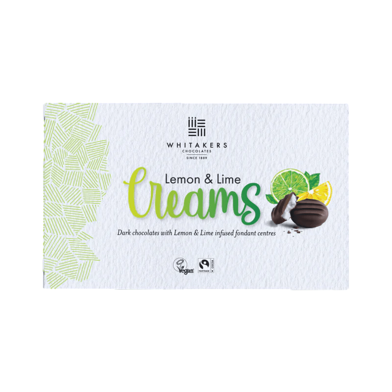 Whitakers Dark Chocolate Lemon & Lime Fondant Creams 150g — Happy Candy ...