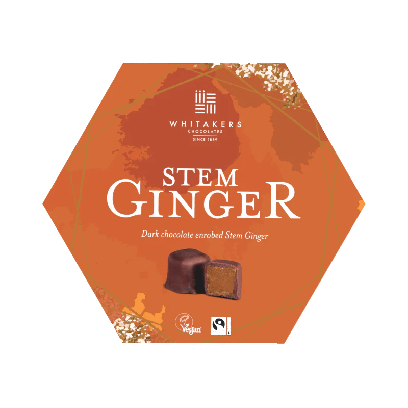 Whitakers Dark Chocolate Stem Ginger 180g — Happy Candy UK LTD