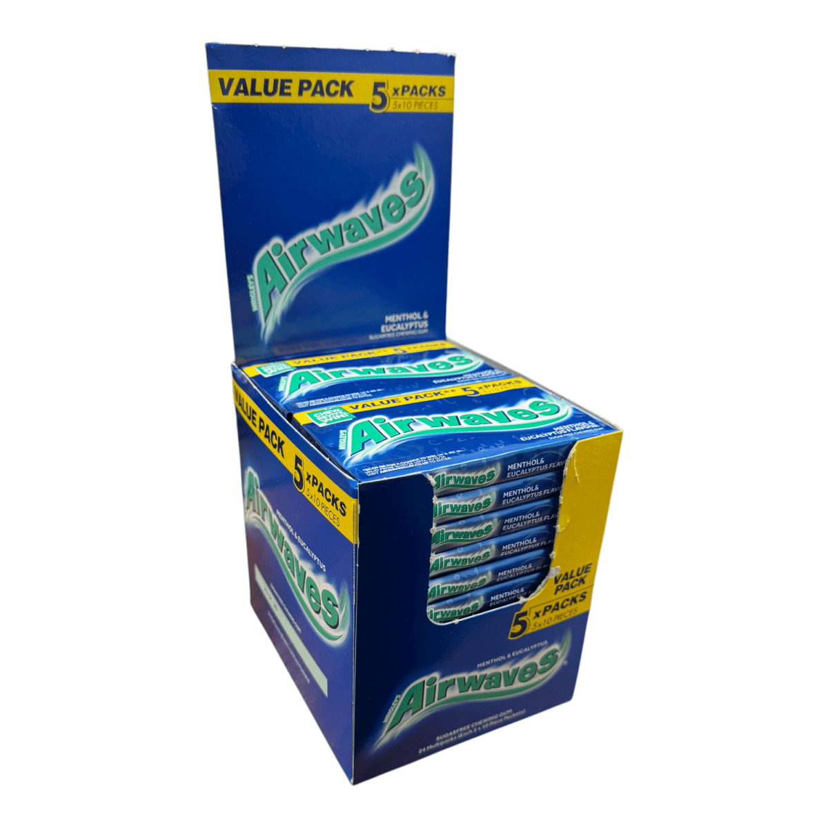 Wrigley's Airwaves Sugar Free Chewing Gum BULK RETAIL BOX 24 X (5x14g ...