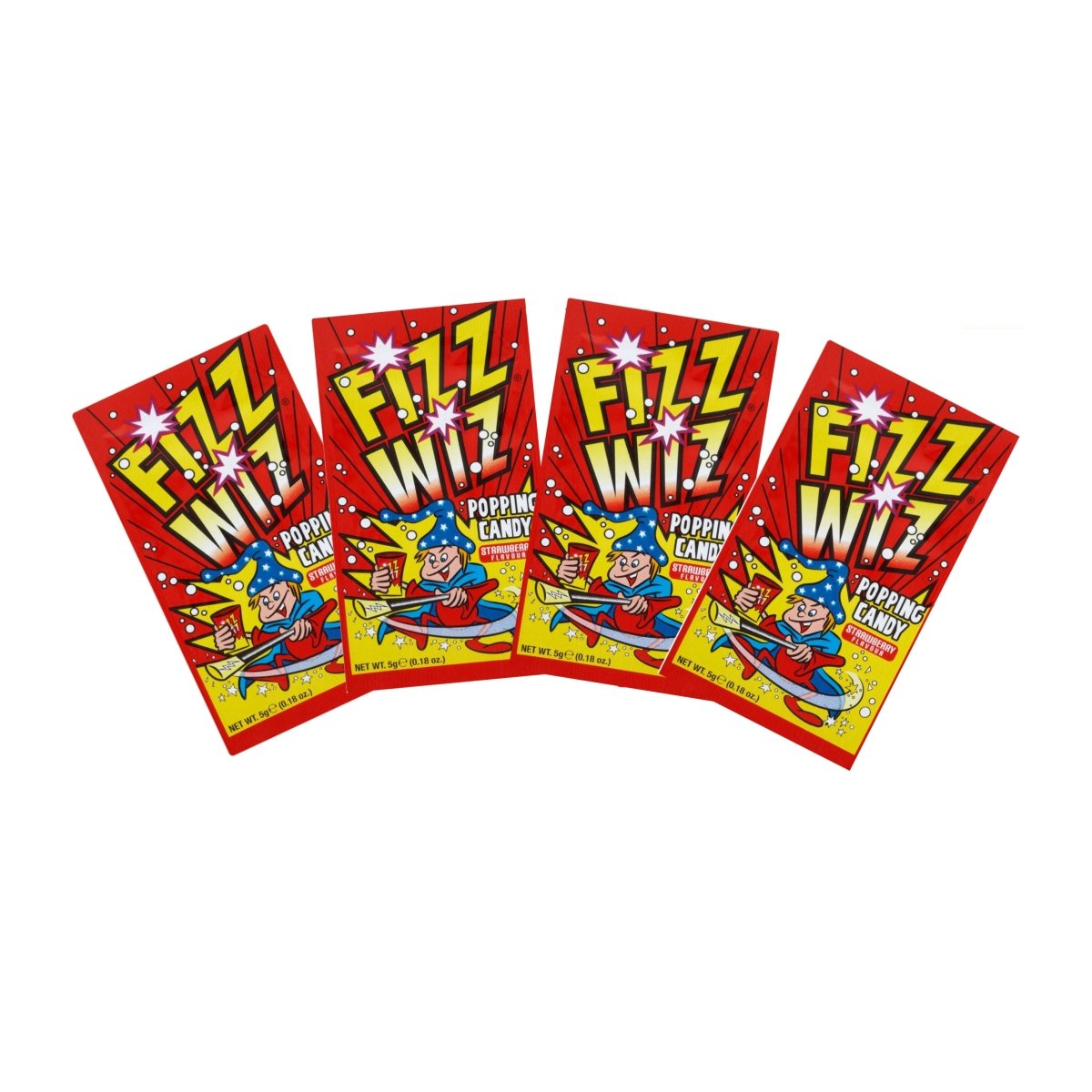 Fizz Wiz Popping Candy Strawberry 4 Pack — Happy Candy UK LTD