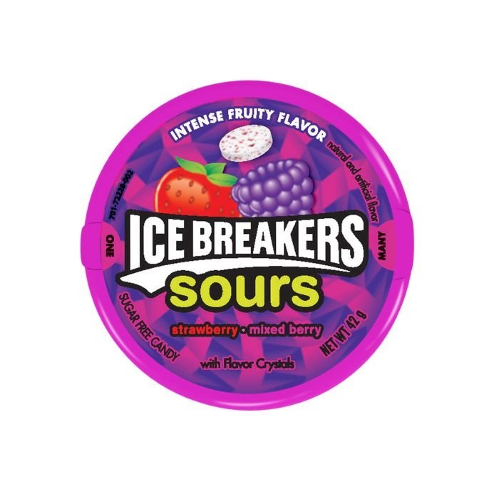 Ice Breakers Sours Strawberry & Mixed Berry 1.48 OZ (42g) USA IMPORT ...