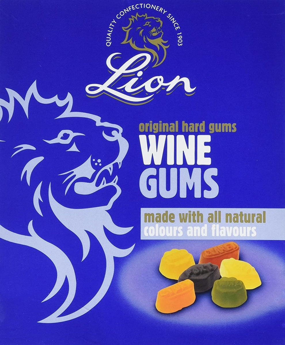 Lion Midget Gems, Licorice Gums, Football Gums, Poor Bens, Wine gums ...
