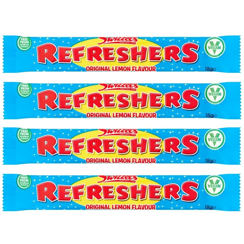 Refreshers Chew Bar Original Lemon 4 Pack — Happy Candy UK LTD