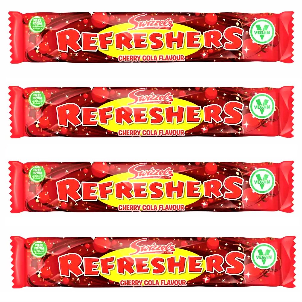 Swizzels Refreshers Cherry Cola Chew Bar 4 Pack — Happy Candy UK LTD