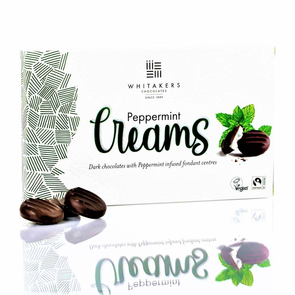 Whitakers Dark Chocolate Peppermint Fondant Creams Gift Box 150g ...