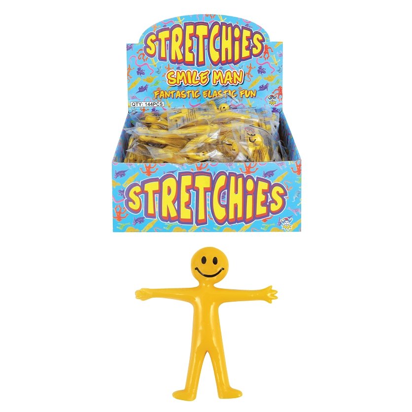 Yellow Stretchy Smile People (5.2cm) — Happy Candy UK LTD